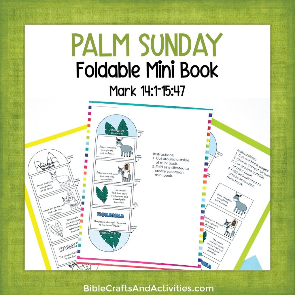 Palm Sunday Mini Book - Bible Crafts Shop