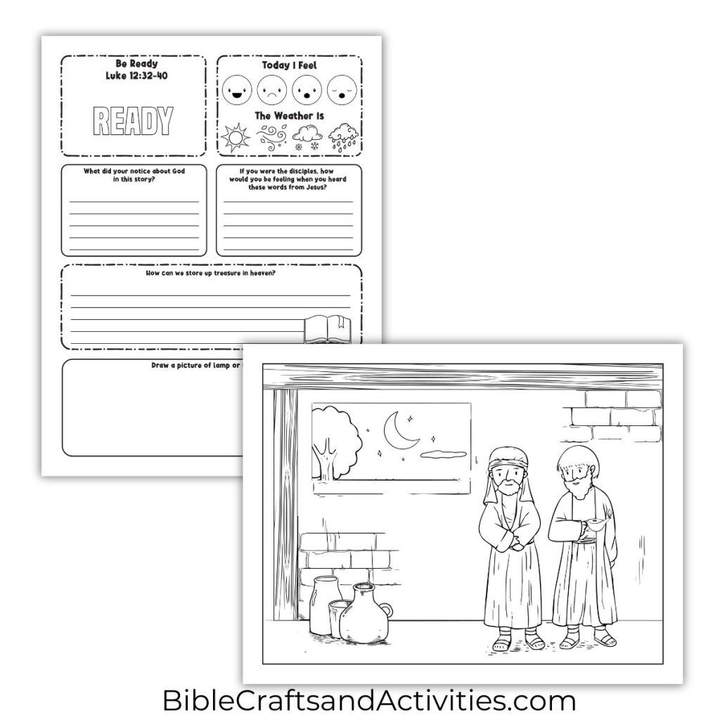 Be Ready Activity Pages - Bible Crafts Shop