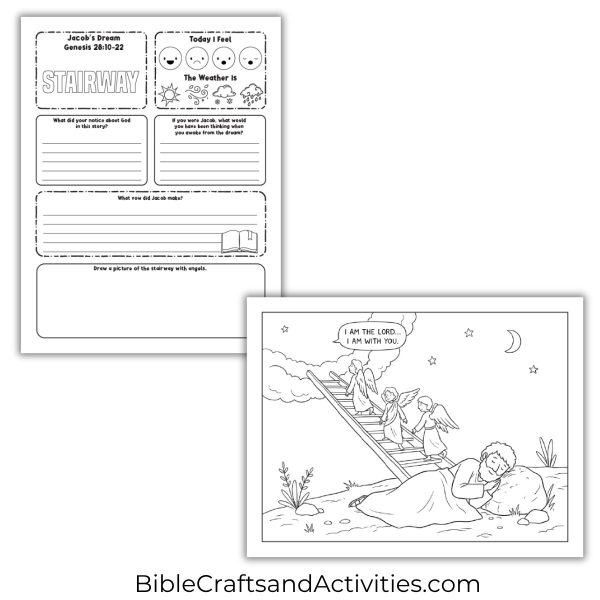 Jacob's Dream Activity Pages - Bible Crafts Shop