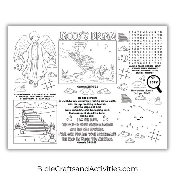 Jacob's Dream Activity Sheet - Bible Crafts Shop